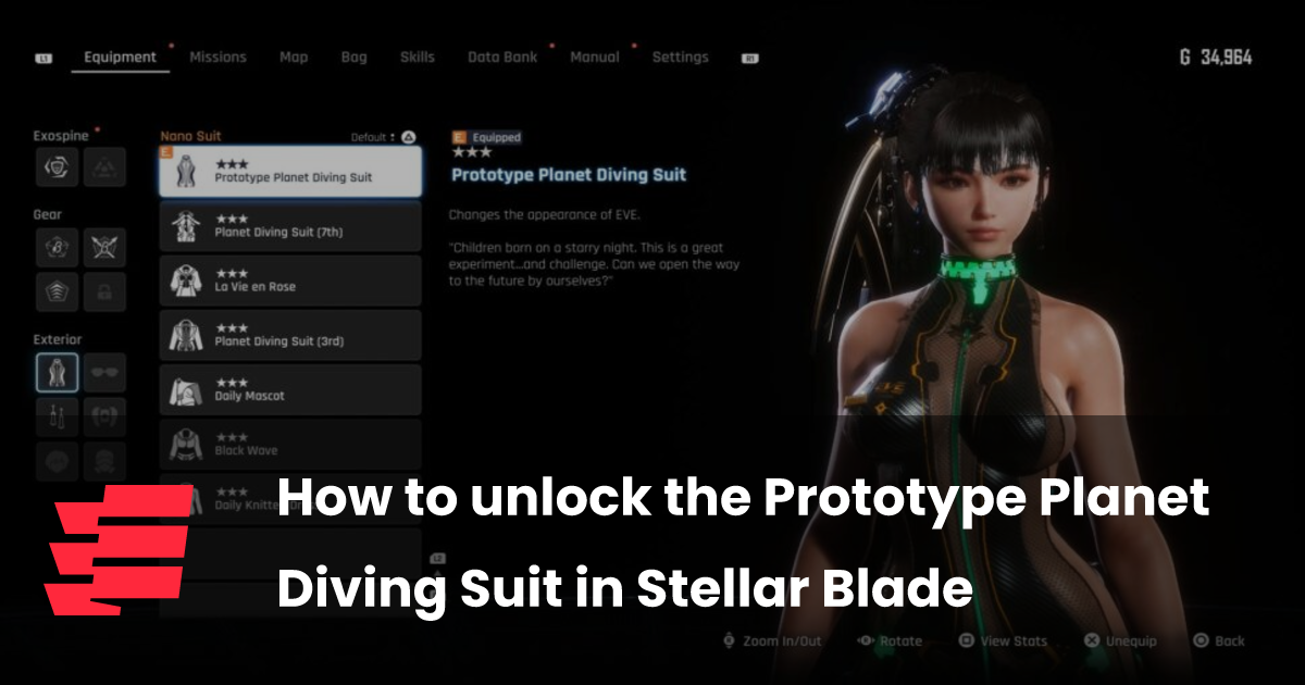 How to unlock the Prototype Planet Diving Suit in Stellar Blade ...